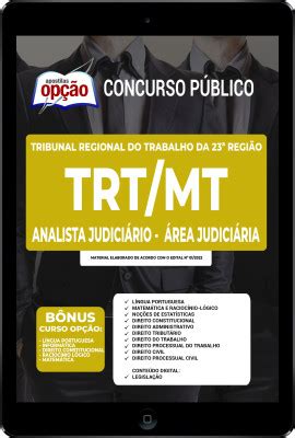 Apostila TRT MT PDF Analista Judiciário Área Judiciária 2022 Download