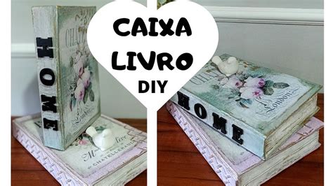 COMO FAZER CAIXA LIVRO ESTILO VINTAGE PAPELÃO DIY BOX BOOK DIKINHA