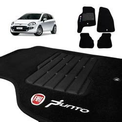 Tapete Carpete Fiat Punto A Preto Bordado P S No Submarino