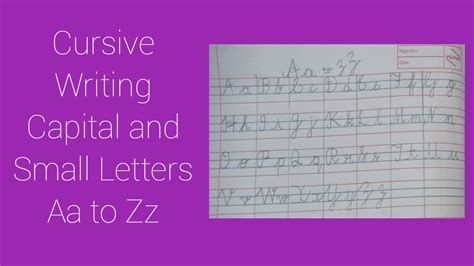 Cursive Writing Capital And Small Letters Aa To Zz Youtube