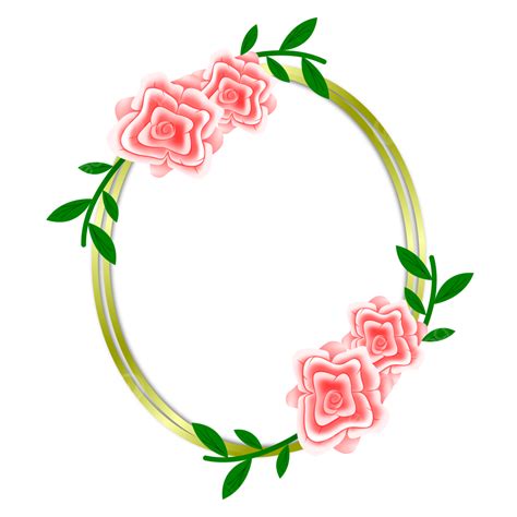 Circle Golden Floral Frame For Wedding Wedding Floral Floral Wedding