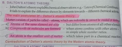 Explain Dalton Atomic Theory Brainly In