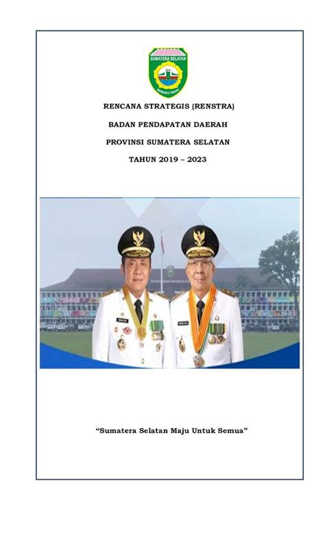 PDF RENCANA STRATEGIS RENSTRA BADAN PENDAPATAN Bapenda Sumselprov