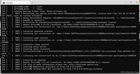 ActiveMQ初启动报错 JVM Bind failed to load class path resource activemq