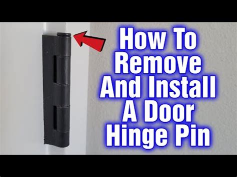 How To Remove And Install A Door Hinge Pin YouTube