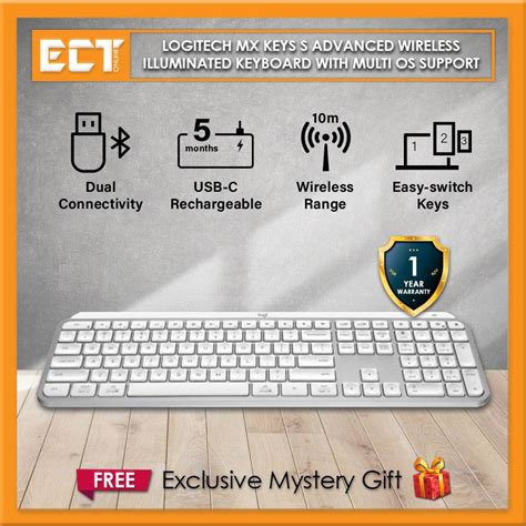 Logitech MX Keys S Advanced Wireless Illuminated Keyboard With Multi OS