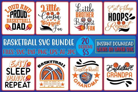 Basketball Svg Bundle Bundle Creative Fabrica