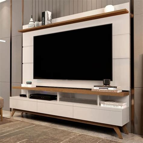 Rack Painel Sala TV Até 65 Polegadas 3 Gavetas Pés Estilo