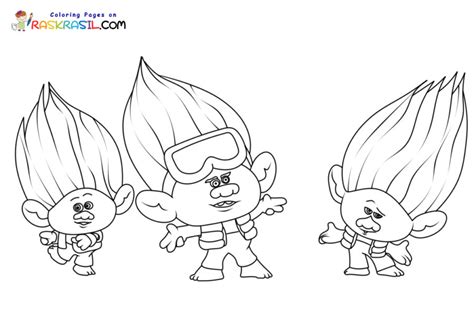 Dibujos De Trolls 3 Todos Juntos Para Colorear
