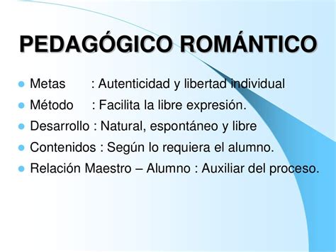 Modelo pedagogico romántico