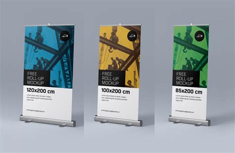 Free Roll Up Pull Up Banner Stand Mockup Psd Files Good Mockups