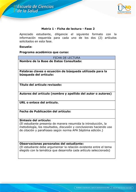 Matriz 1 Ficha De Lectura Fase 2 Matriz 1 Ficha De Lectura Fase
