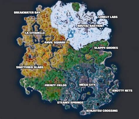 Map Fortnite Méga Saison 2 Chapitre 4 Méga City Nouveau Biome