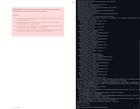 Error Installing Requirements With No Explanation Community Cloud