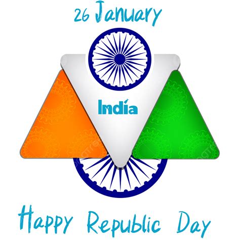 26 Jan Clipart Vector 26 January Happy Republic Day India Png Design