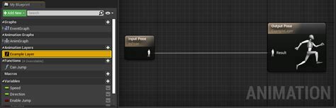 animation blueprint linking を使用する unreal engine ドキュメント