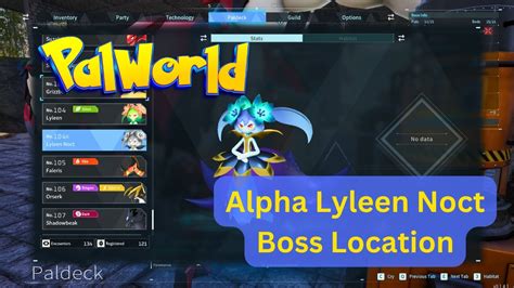 Palworld Alpha Lyleen Noct Location Guide Youtube
