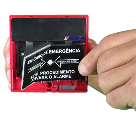 Acionador Manual Botoeira de Alarme e Emergência Quebra Vidro Para