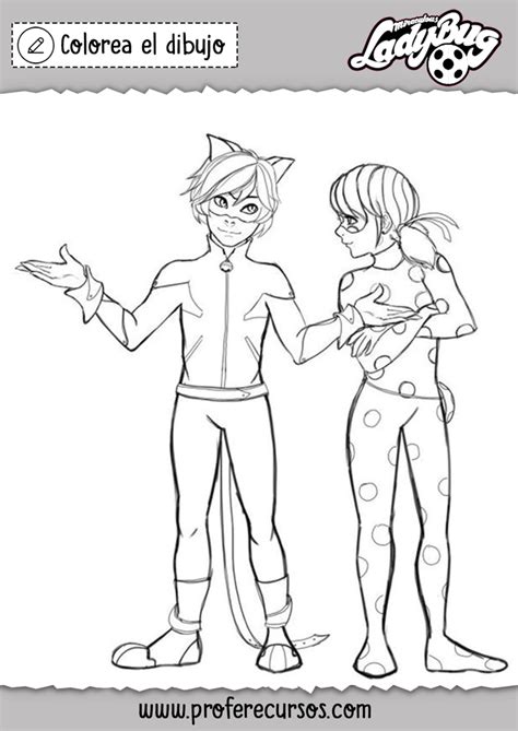 Ladybug Y Cat Noir Para Colorear Profe Recursos Ladybug Y Cat Noir