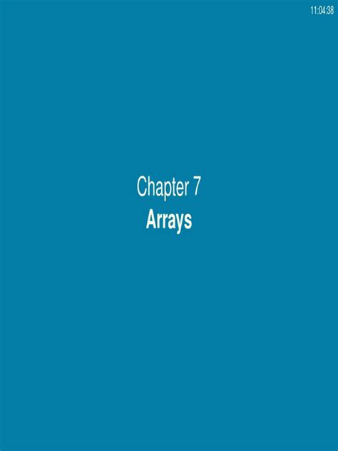 chapter 07 arrays pdf array data structure array data type