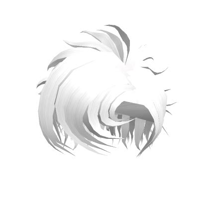 Sideway Spiky Mullet Anime Hair White Roblox