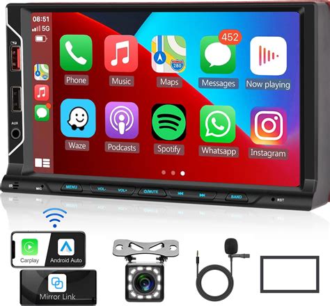 Doppel Din Autoradio Mit Wireless CarPlay Drahtlosem Android Auto