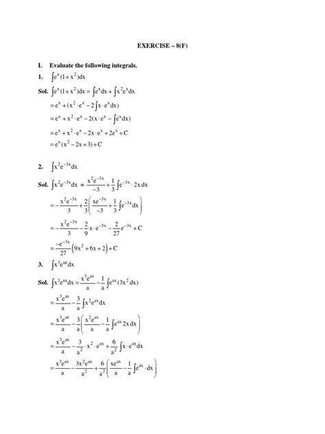 e 1 x dx e 1 x dx edx xedx exercise 8 f pdf combinatorics mathematical relations