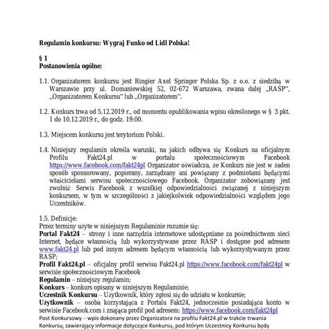 Regulamin Konkursu Docx DocDroid