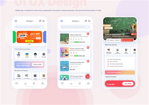 Online Exams Preparation Application Ui Ux Design On Behance
