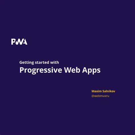 getting started with progressive web apps
