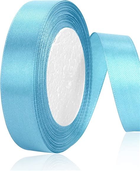 Light Blue Satin Ribbon 12mm 25 Meters Roll For Gifts Wrap Sew