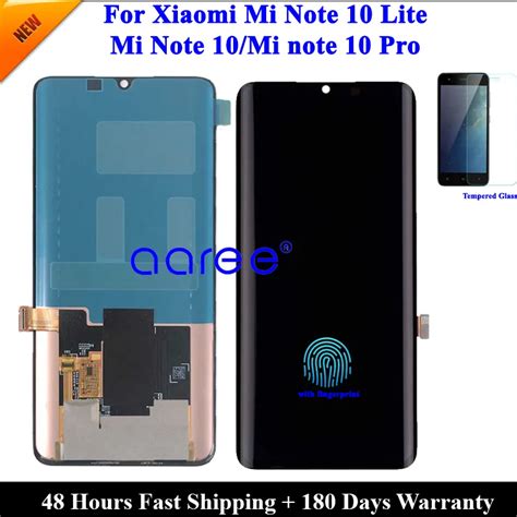 AMOLED LCD Display Original For Xiaomi Mi Note 10 Lite LCD For Xiaomi