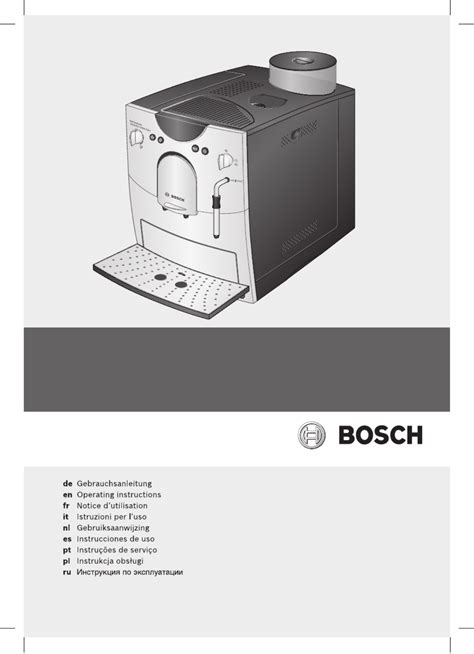 Bosch Benvenuto Venezia Tca Handleiding Pagina S
