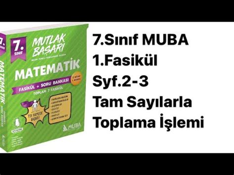 Sinif Muba Fas K L S Tam Sayilarla Toplama Lem Youtube