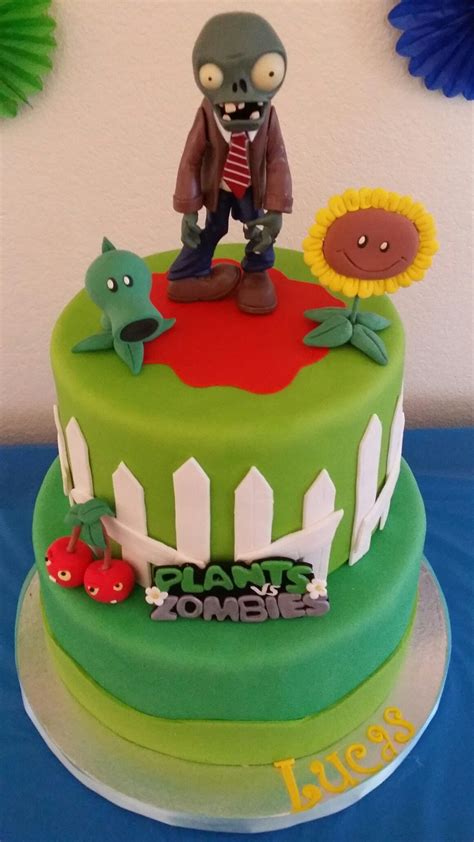 Plants Vs Zombies Fondant Cake Zombie Birthday Cakes Zombie Cake