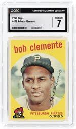 Hake S 1959 TOPPS 478 ROBERTO CLEMENTE HOF CGC 7 NM