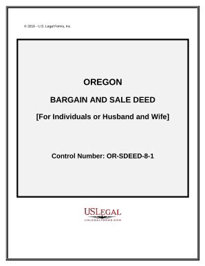 Bargain And Sale Deed For Individuals Or Husband And Wife As Grantor