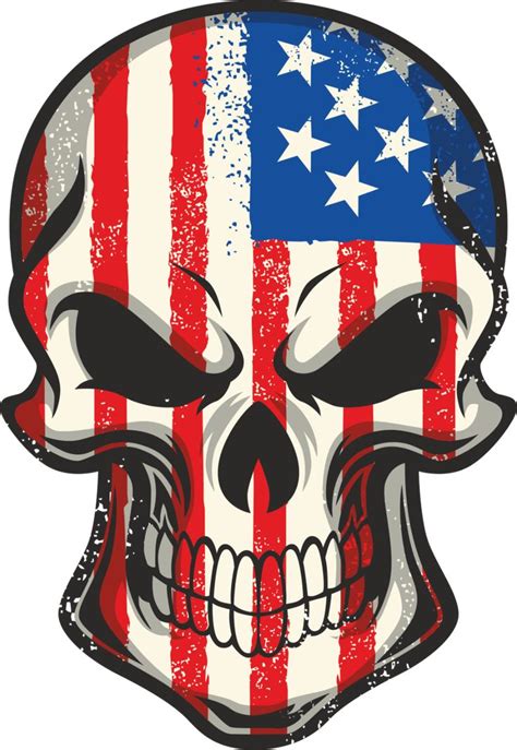 America Skull Flag Svg United States Skull American Flag Svg Cdr Ai