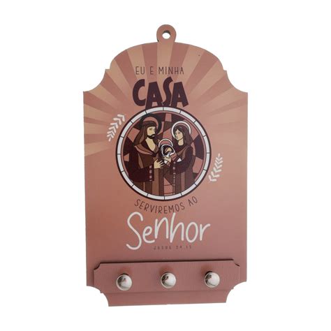 Porta Chave Eu E Minha Casa Serviremos Ao Senhor Lirio Do Vale