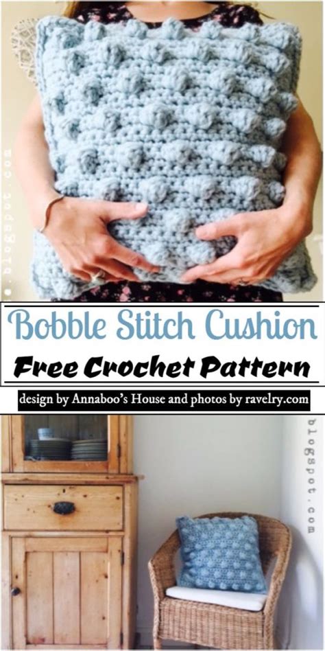 18 Free Crochet Bobble Pillow Patterns