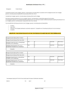 Fillable Online Identification Verification Form IVF Fax Email Print
