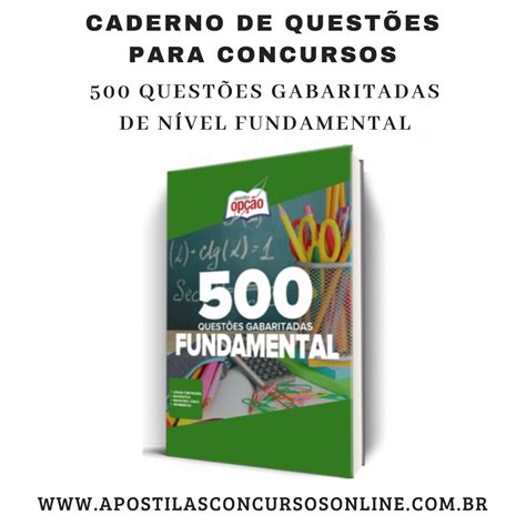 Caderno de Questões Preparatório para Concursos da Apostilas Opção