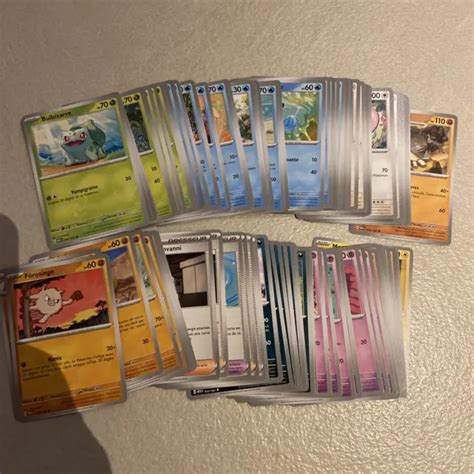 LOT DE 80 Cartes Pokemon 151 Ev3 5 Communes Et Unco Neuves Fr Sans