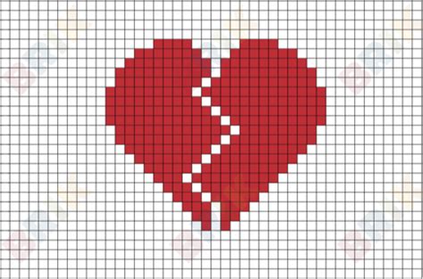 Minecraft Heart Pixel Art Grid