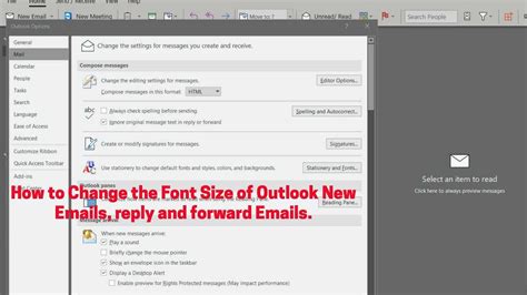 How To Change The Default Font Size Of Outlook New Emails Reply And