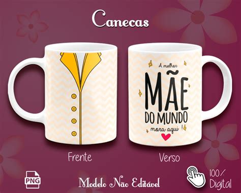 Arte Digital Canecas a Melhor Mãe do Mundo Mora Aqui cn0405