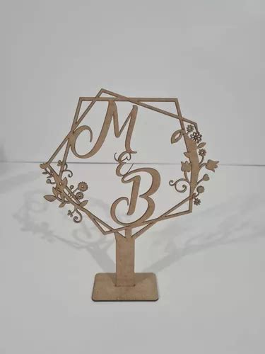 Decoração De Mesa Topo De Bolo Para Casamento Em Mdf Cru R 17 em São