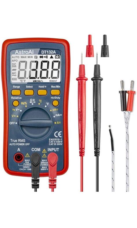 AstroAI Digital Multimeter TRMS 4000 Counts Ground Resistance Meters