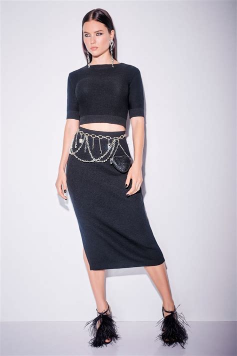 CAOS Inverno 2022 After Six Fashion Sequins Sequin Skirt