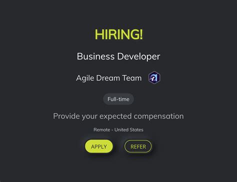 Business Developer At Agile Dream Team Torre